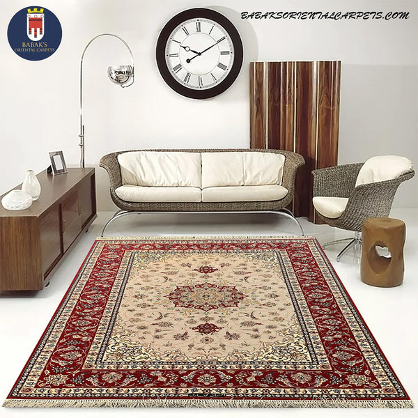 19781-Isfahan Hand-Knotted/Handmade Persian Rug/Carpet Traditional Aut ...